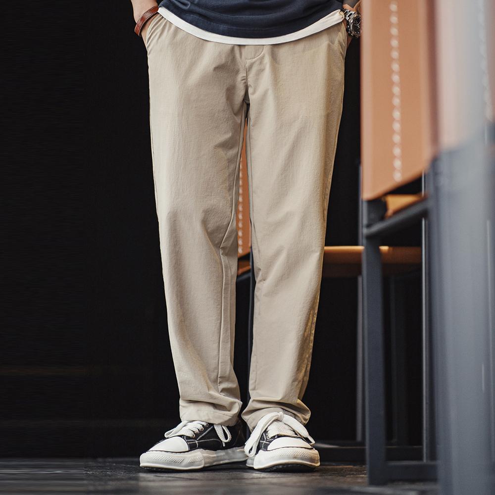 Men’s Clean-Fit Stretch Tapered Easy Pants for Work | MADEN